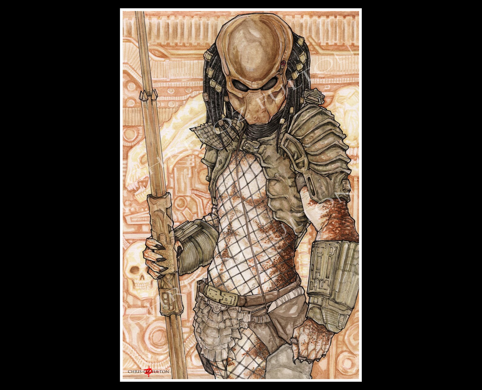 Predator Jungle Hunter and City Hunter Yautja Poster Art Print Set of 2 ...