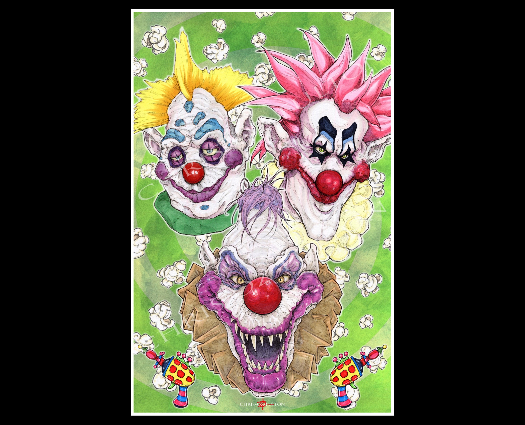 Killer Klowns From Outer Space Horror Movie Poster Print Set by Chris ...