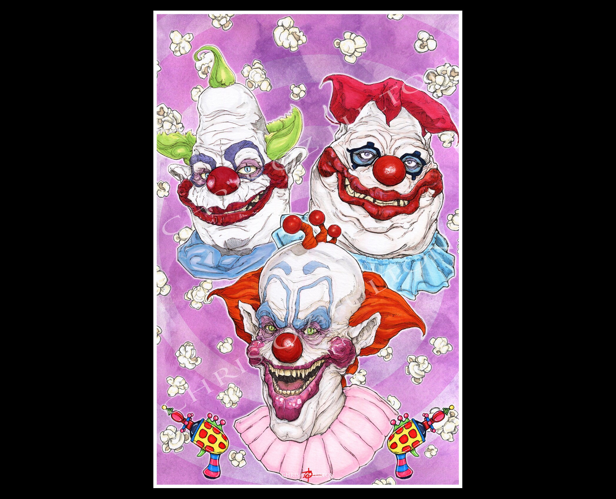 Killer Klowns From Outer Space Horror Movie Poster Print Set by Chris ...
