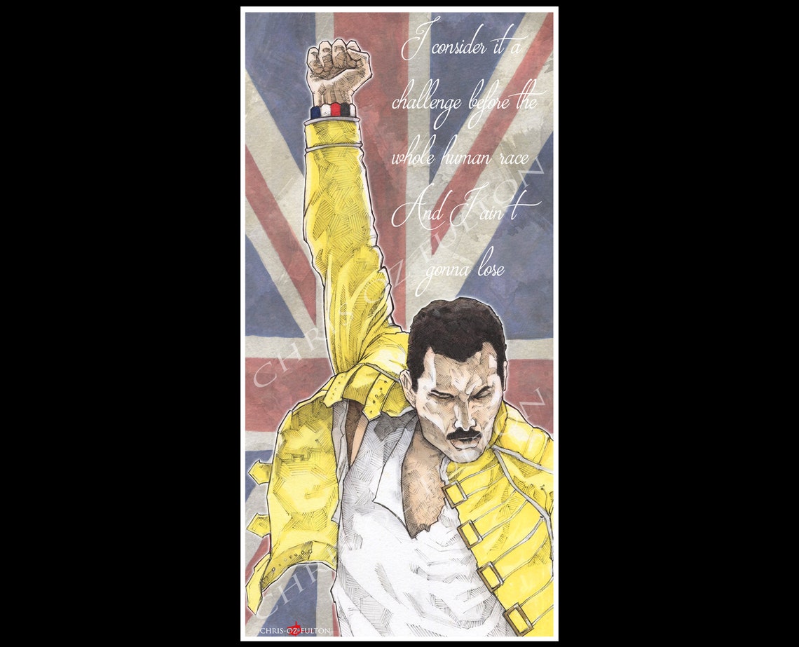 Freddie Mercury Queen Band Music Art Poster Print Signed by - Etsy