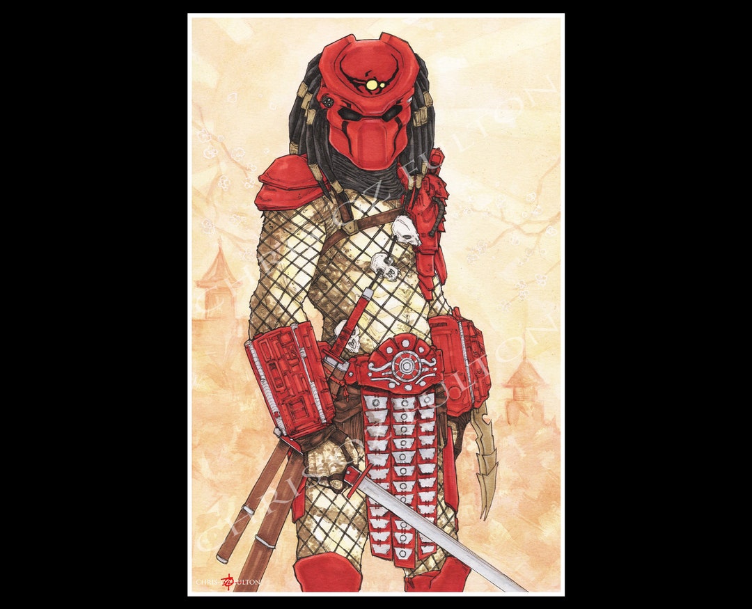 Predator Yautja Big Red Poster Print Artist Chris Oz Fulton - Etsy