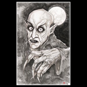 Nosferatu Count Orlok Vampire Poster Print Chris Oz Fulton - Etsy