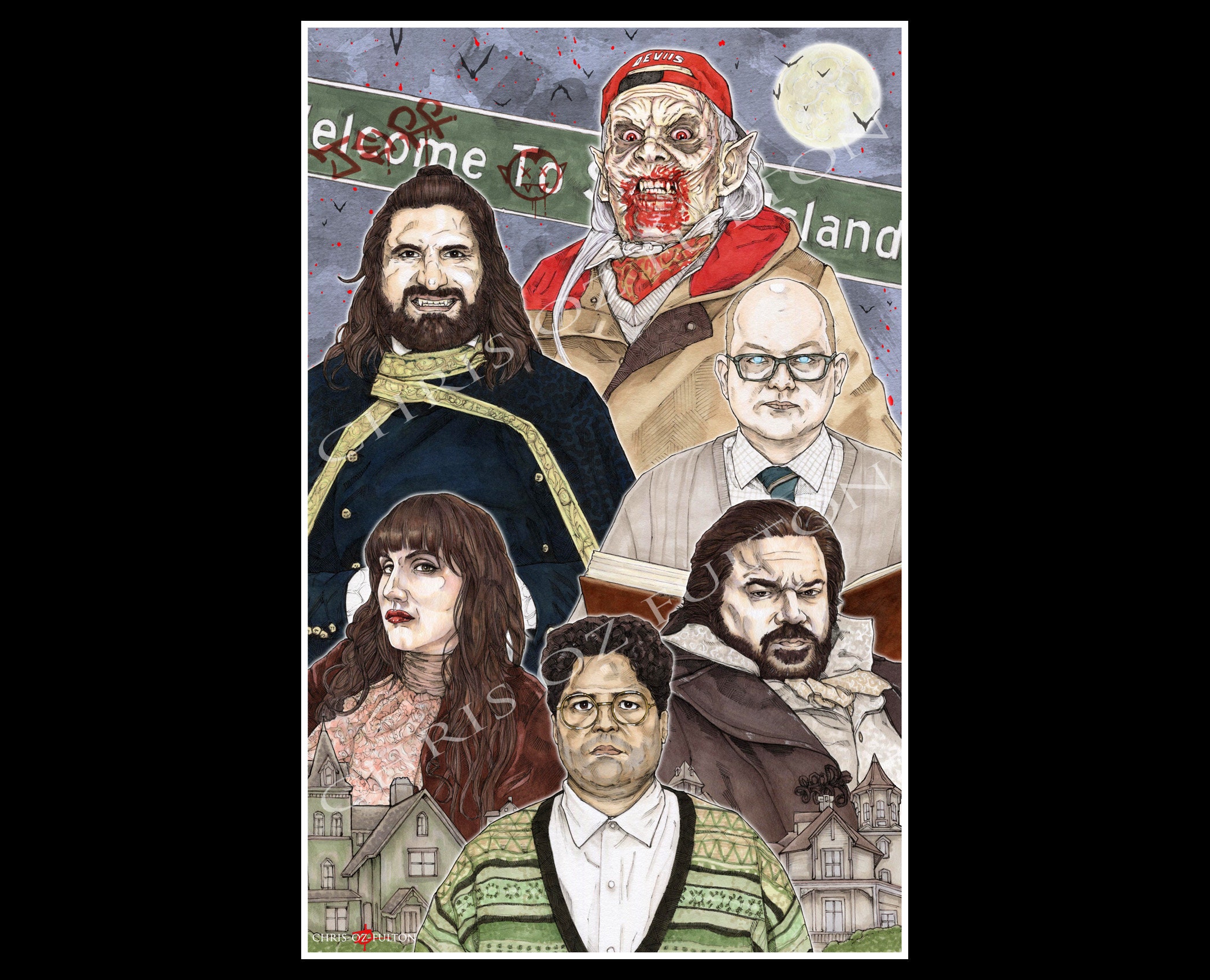 What We Do in the Shadows Vampire Horror Movie TV Poster Art Print Set ...