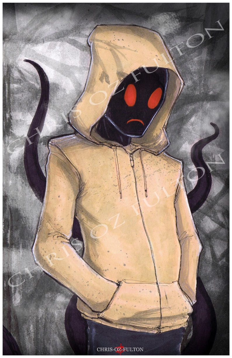 Slenderman Hoodie Masky Creepypasta Poster Print Set Of 3 By Etsy Uk