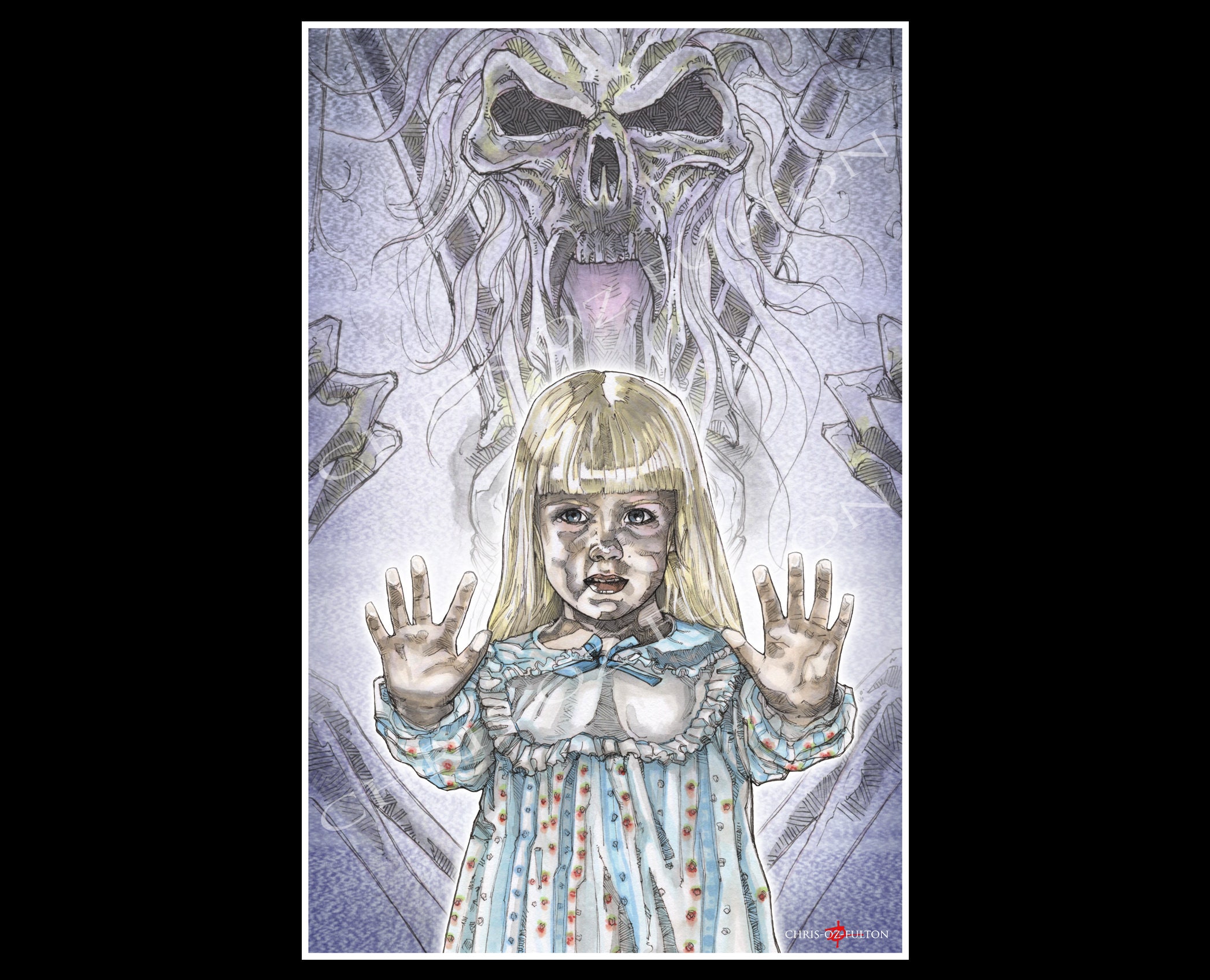 Poltergeist Horror Movie Art Print Signed by Artist Chris Oz - Etsy