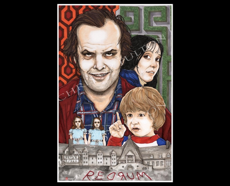 The Shining Jack Nicholson Stanley Kubrick Stephen King Movie Etsy