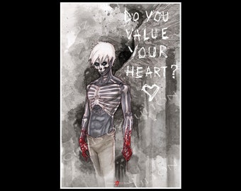 Hobo Heart Endless Creepypasta Poster Print | Etsy