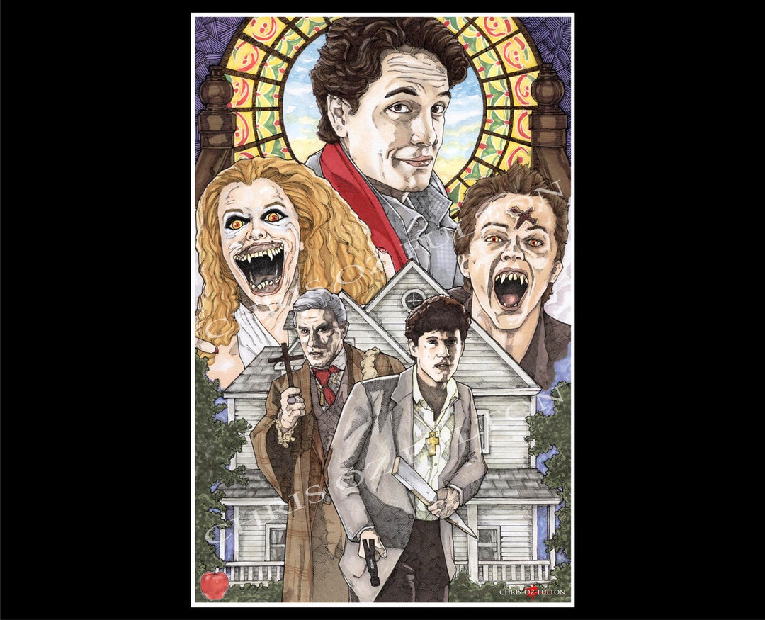 Fright Night 1985 Horror Movie Art Poster Print by Artist Chris Oz ...