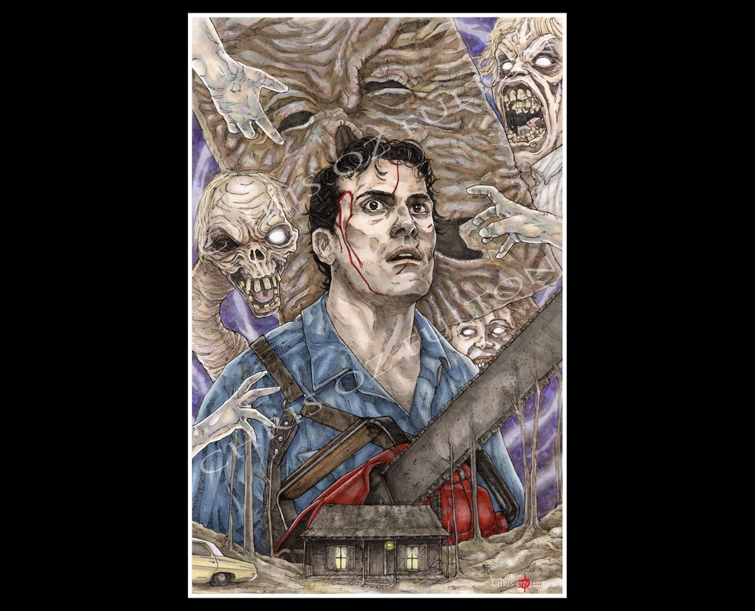 Evil Dead 2 Ash Horror Movie Poster Art Print by Chris Oz Fulton - Etsy