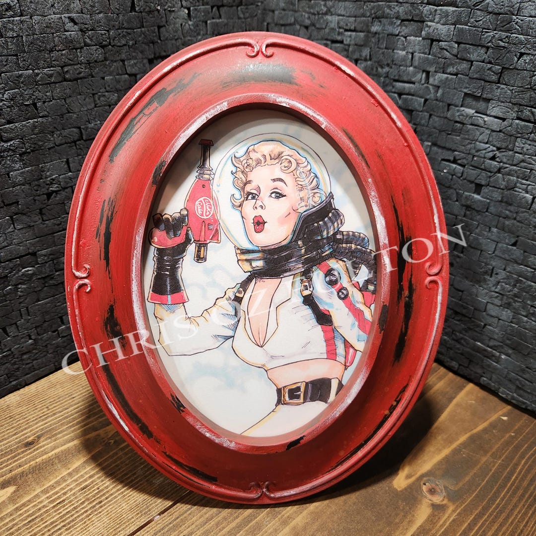 Fallout Vault Boy and Nuka Cola Girl Framed Art Print Set of 2 by Chris ...