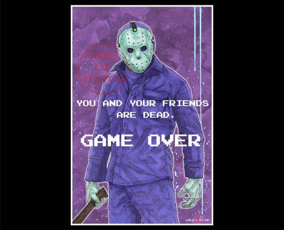 Jason Voorhees Friday The 13th Game Horror Movie Poster Print | Etsy