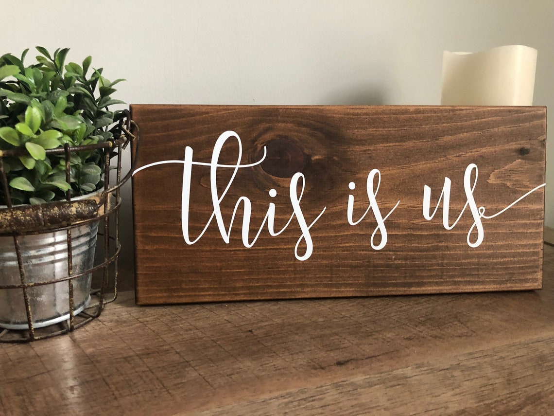 This is Us, Wood Sign, Home Decor, Rustic, Farmhouse, Housewarming ...