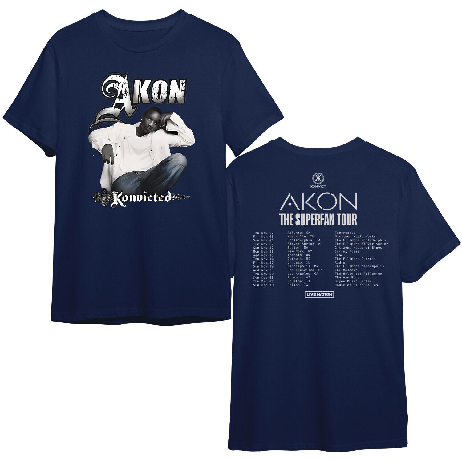 Akon The Superfan Tour 2023 Shirt - Exclusive Concert Memorabilia ...