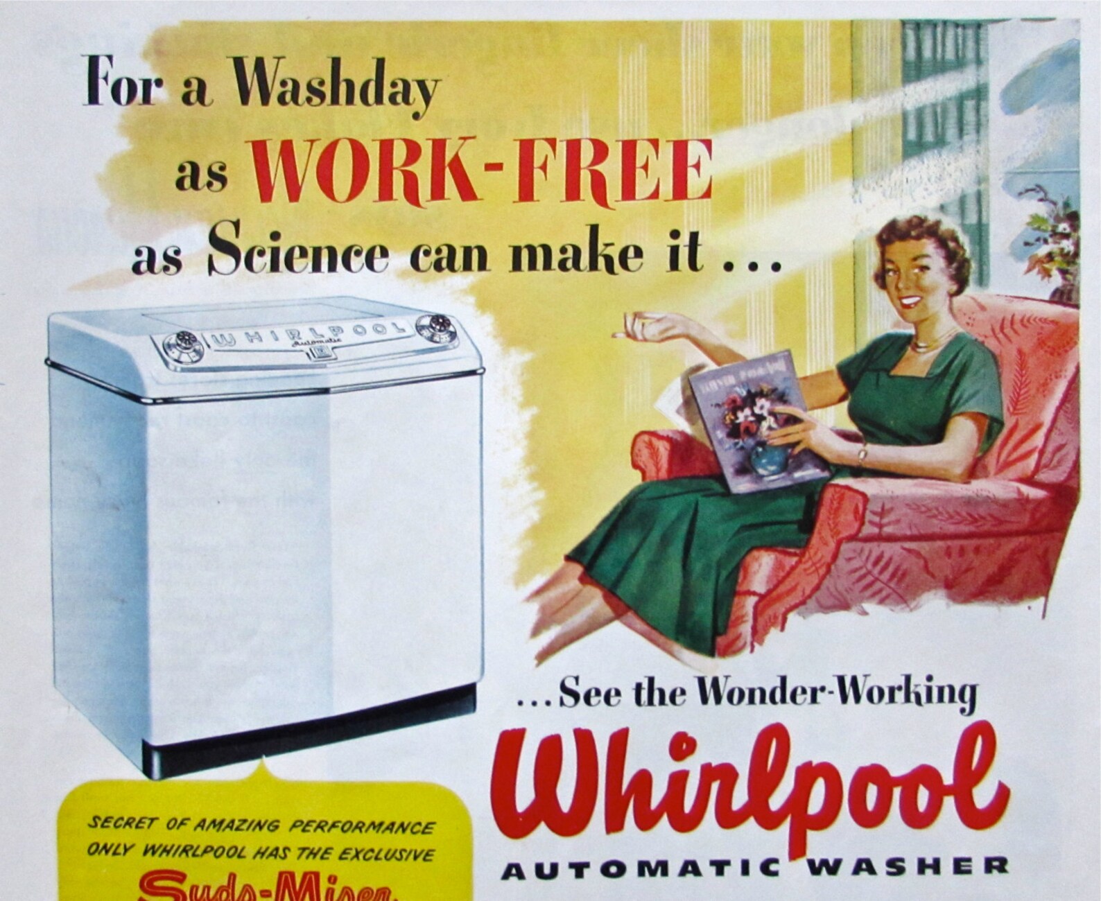 Original Vintage 1949 WHIRLPOOL WASHING MACHINE Ad Magazine | Etsy