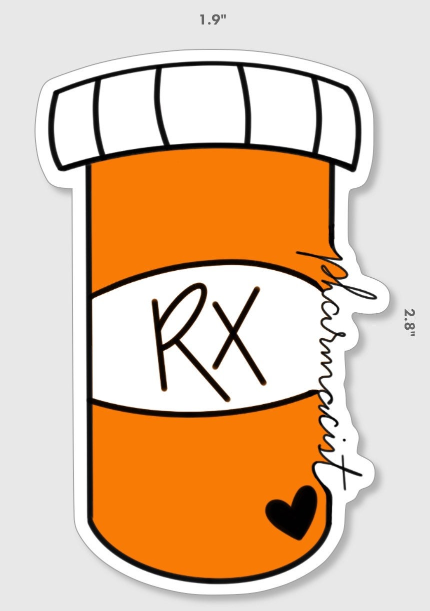 Pharmacy Sticker Pharmacist RX - Etsy