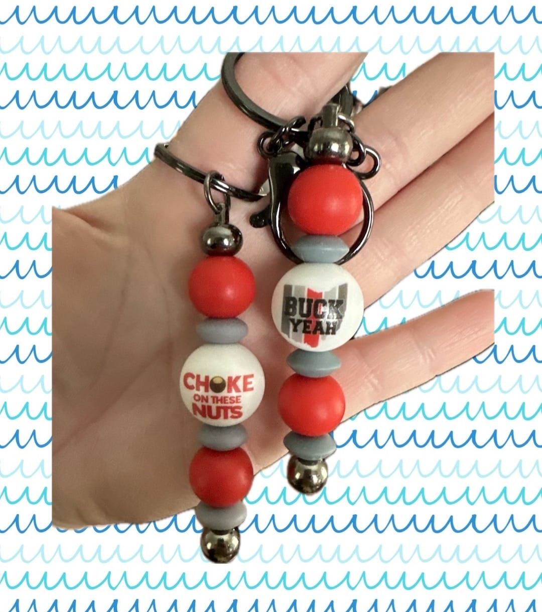 Buckeye Inspired Bar Keychain - Etsy