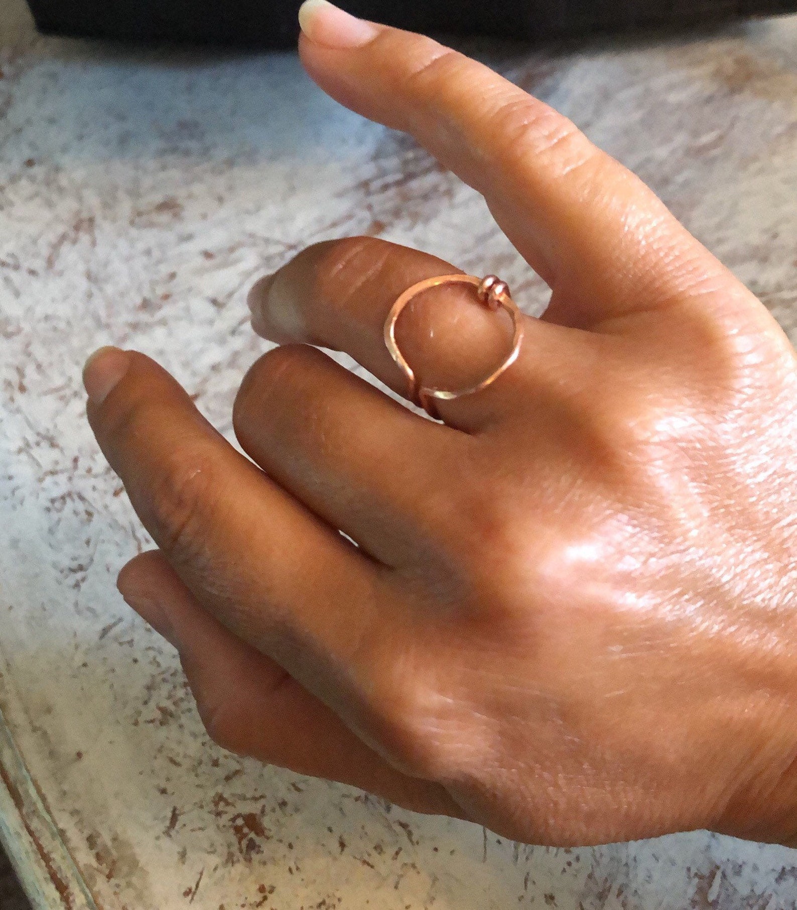 Copper Circle Ring Belt Ring | Etsy