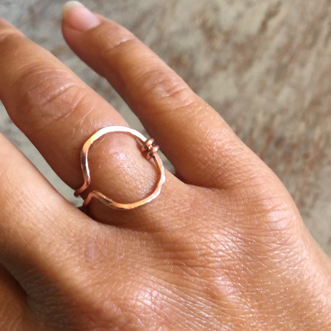 Copper Circle Ring Belt Ring | Etsy