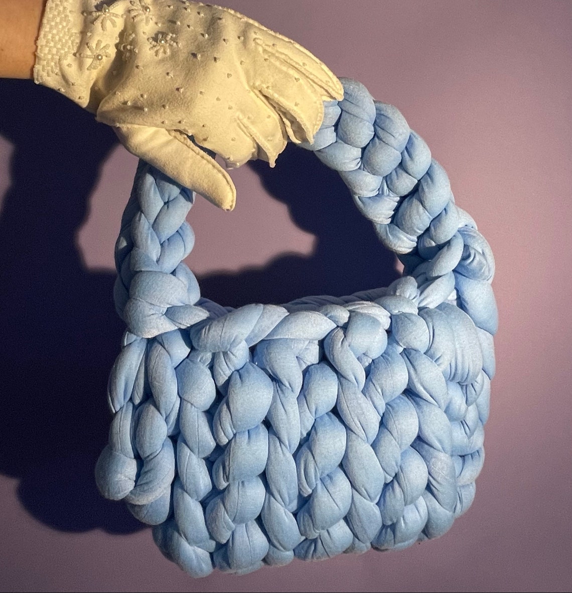 The Mel Mini Chunky Knit Crochet Handmade Bag (multiple Colors) - Etsy