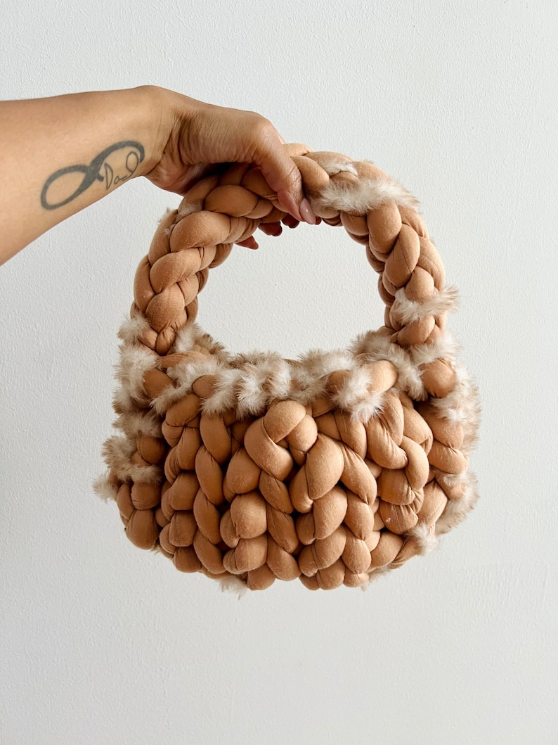 The Mel Mini Chunky Knit Crochet Handmade Bag (multiple Colors) - Etsy