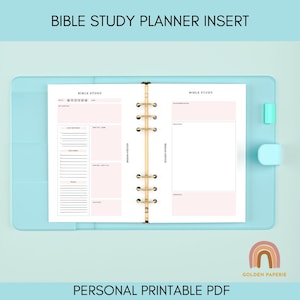 Personal Printable Bible Study Planner Insert - Etsy