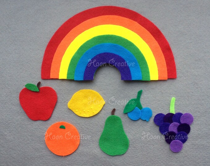 Rainbow Puzzle/ Rainbow Stew / Rainbow Colors Felt Story / Flannel ...