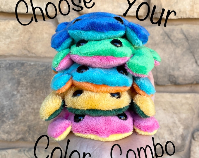Choose Your Color Combo Frog Plush// Pocket Frog Plushie// Bean Bag ...