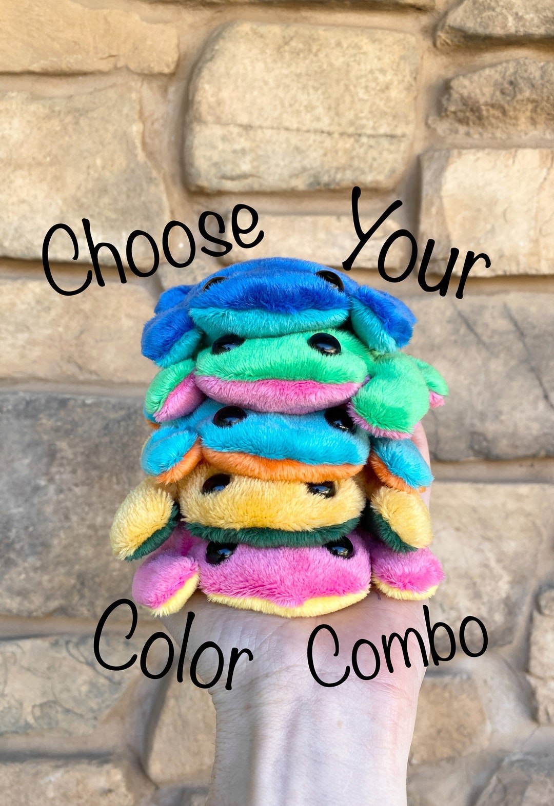 Choose Your Color Combo Frog Plush// Pocket Frog Plushie// Bean Bag ...