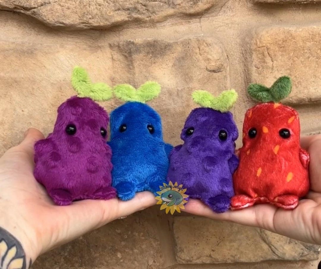 Berry Plushie// Strawberry Plush// Blueberry Plush// Raspberry Plush ...