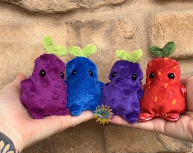 Berry Plushie// Strawberry Plush// Blueberry Plush// Raspberry Plush ...