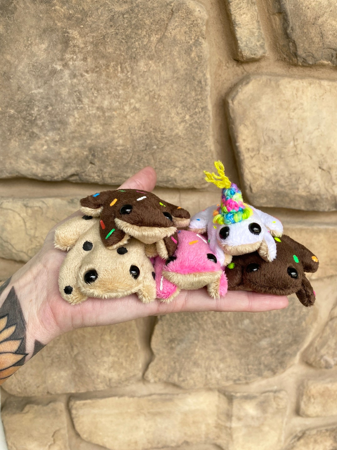 Mini Frog Plush Dessert Series// Pocket Frog Plushie// Bean Bag Frog ...