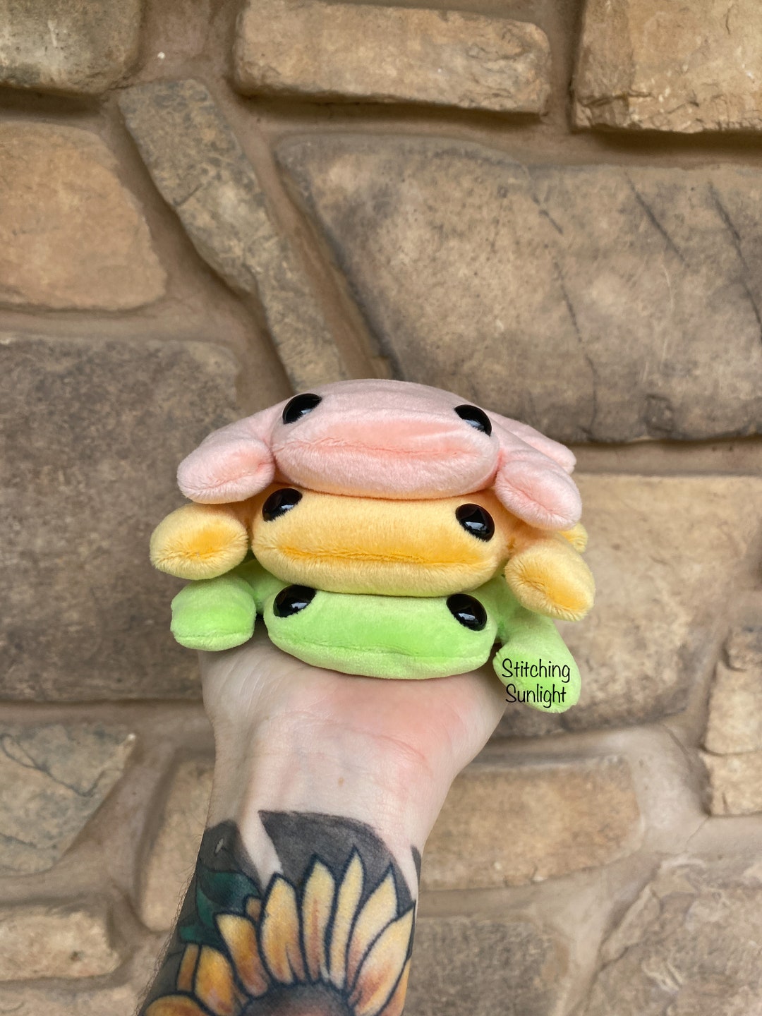Stretchabie Frog Plush// Stretchy Pocket Frog Plushie// Bean Bag Frog ...
