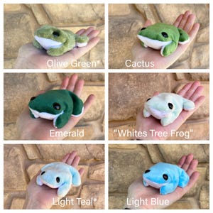 Choose Your Color Combo Frog Plush// Pocket Frog Plushie// Bean Bag ...