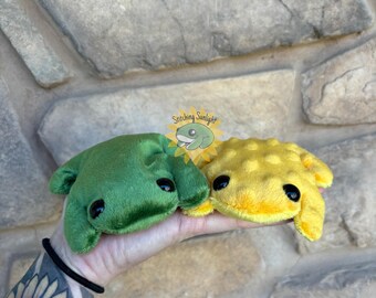 Choose Your Color Combo MLEM Frog Plush// Pocket Frog Plushie// Bean ...