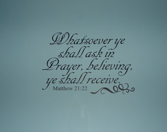 Matthew 21 22 | Etsy