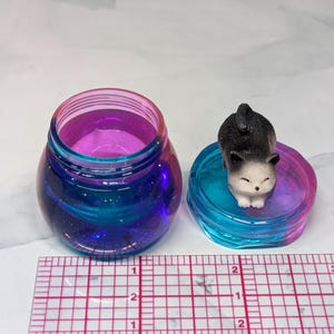 MINI Decorative Jar Featuring Adorable Kitty on Lid - Etsy