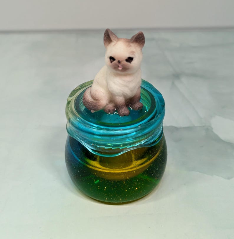 MINI Decorative Jar Featuring Adorable Kitty on Lid - Etsy