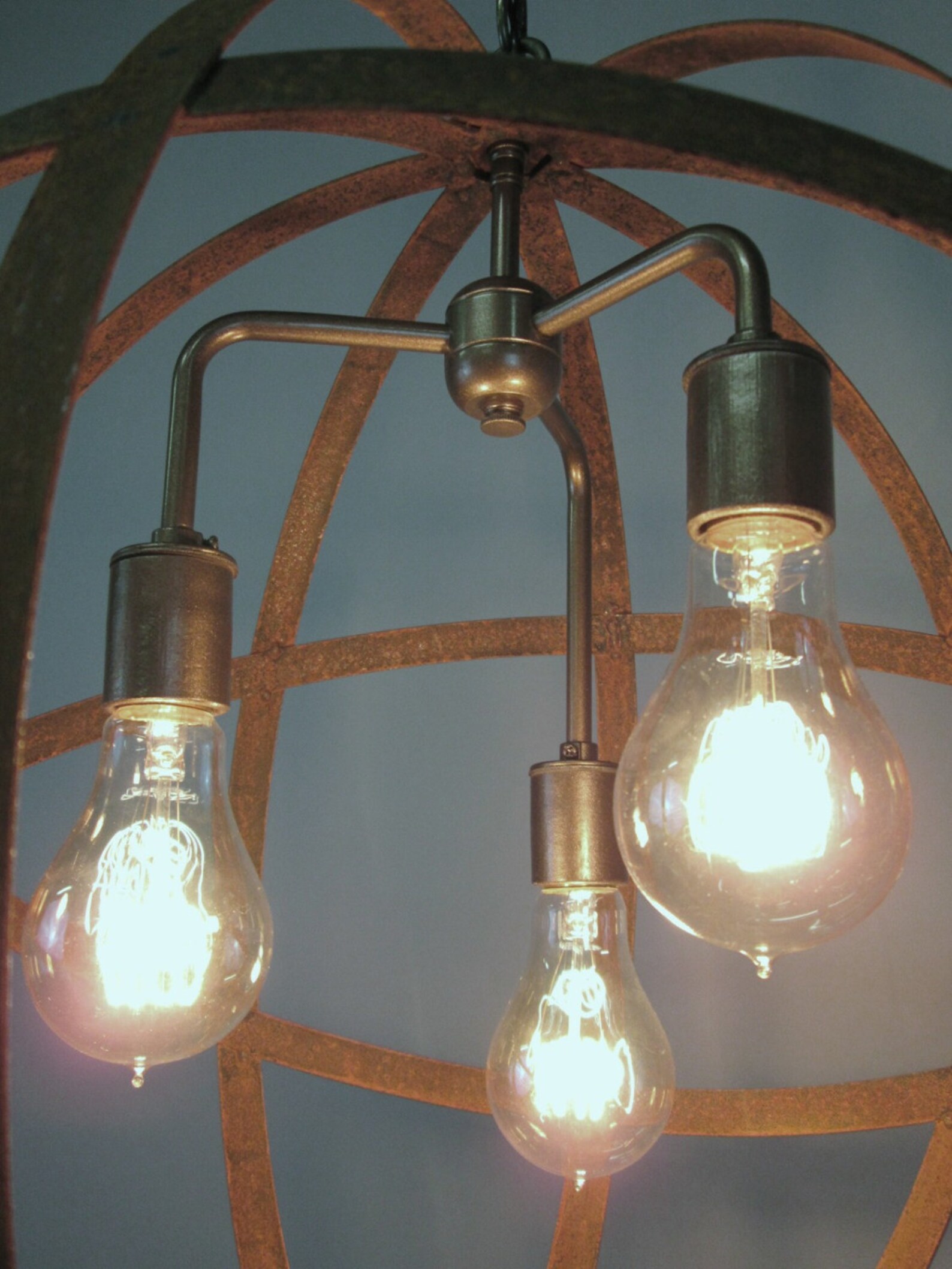 Rustic Industrial Orb Ceiling Light Chandelier Sphere 18 | Etsy