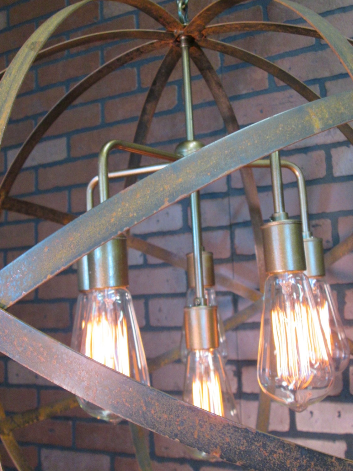 Rustic Chandelier Wine Barrel Ring Light Orb Ceiling Light - Etsy