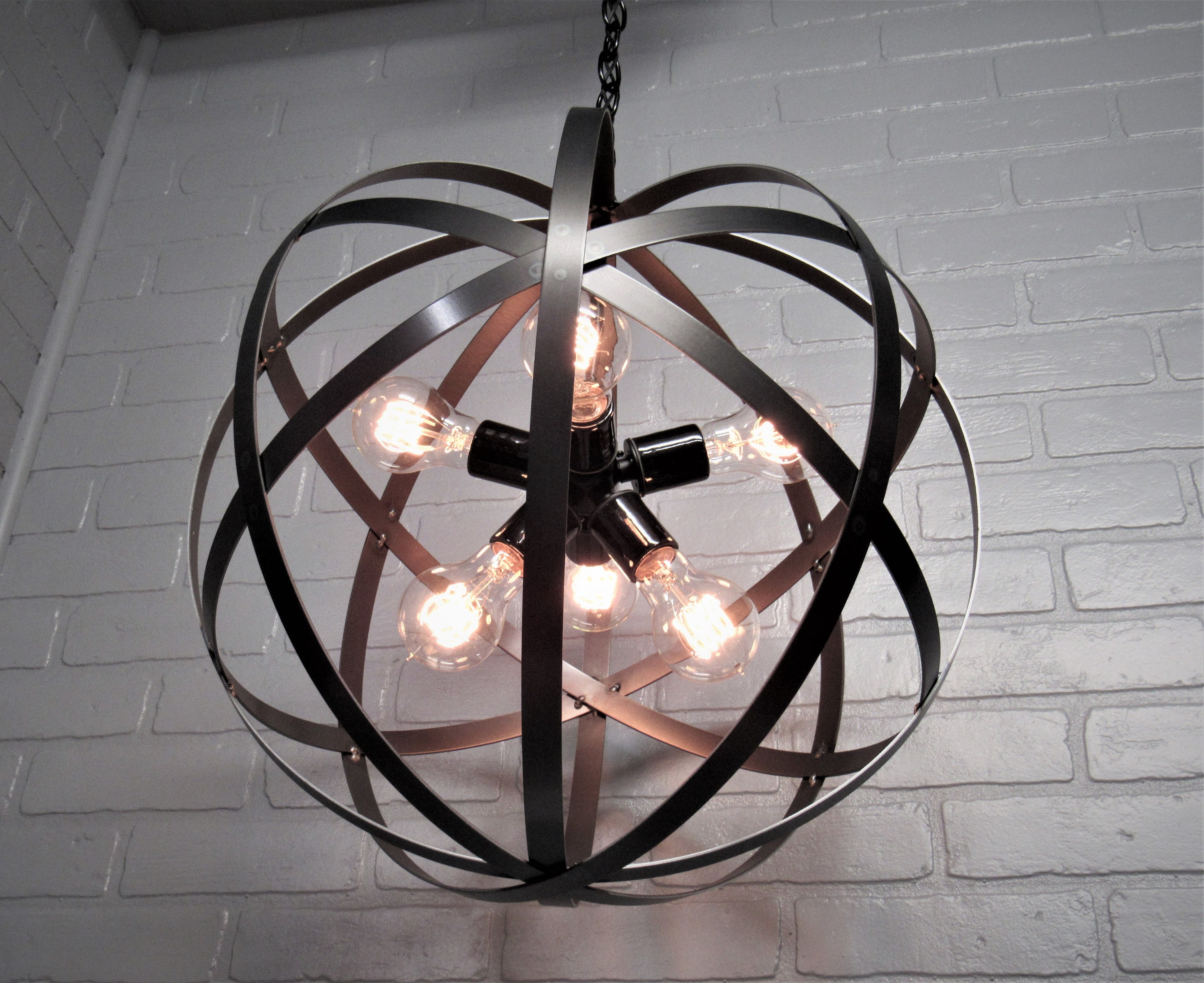 Modern Orb Ceiling Light 18 Inch Sphere Wine Barrel Ring | Etsy