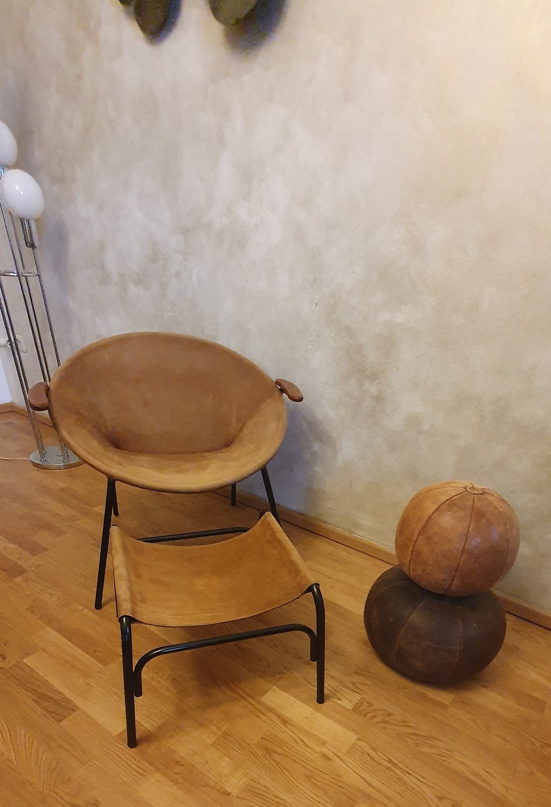 Orig. Balloon Chair Stool Hans Olsen Denmark Lea Design Suede - Etsy