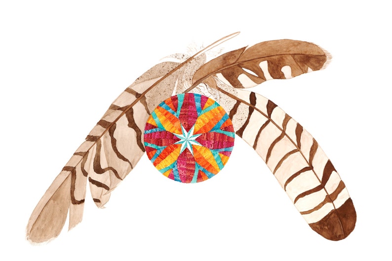 Native American Inspired Art Fine Art Print Watercolor - Etsy