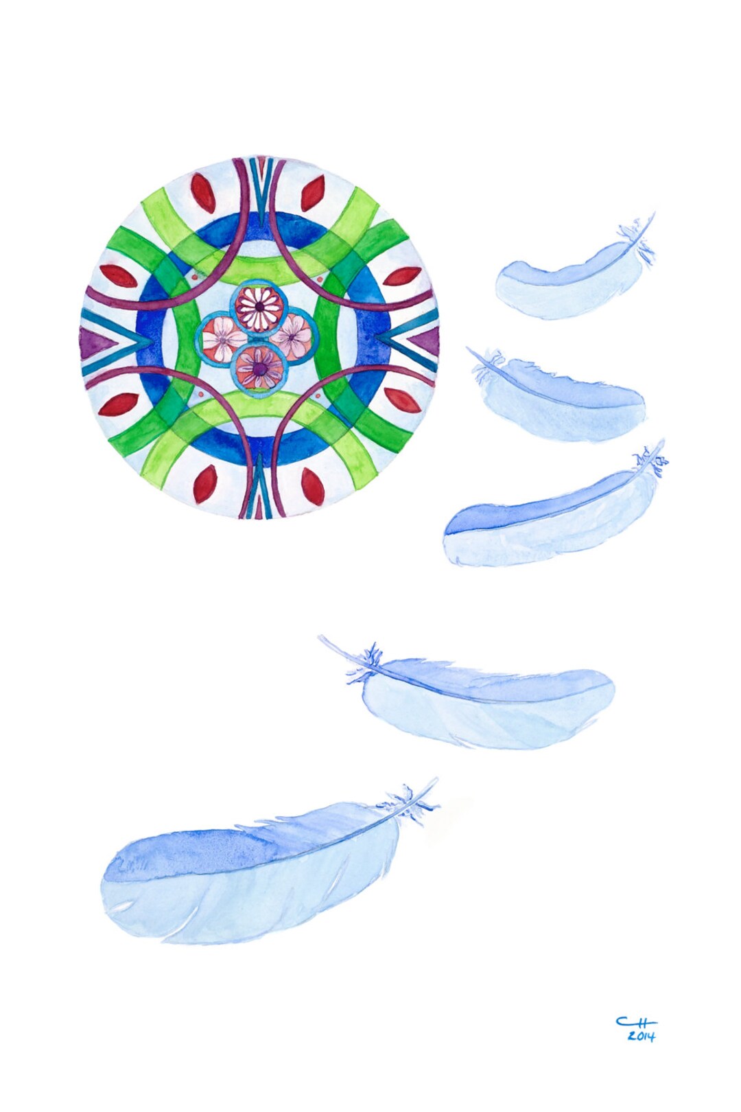 Native American Inspired Art, Fine Art Watercolor Print, Giclee ...