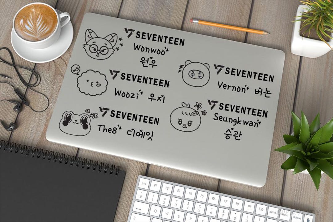 Seventeen Miniteen Character Logo and Name Decal | Removable ...