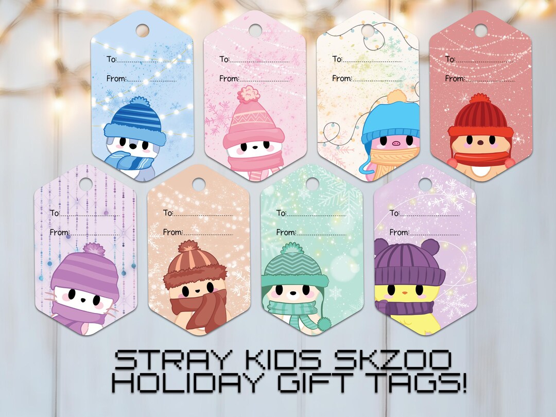 SKZ Stray Kids Skzoo Gift Tag Set Limited Holiday, Christmas, Winter ...