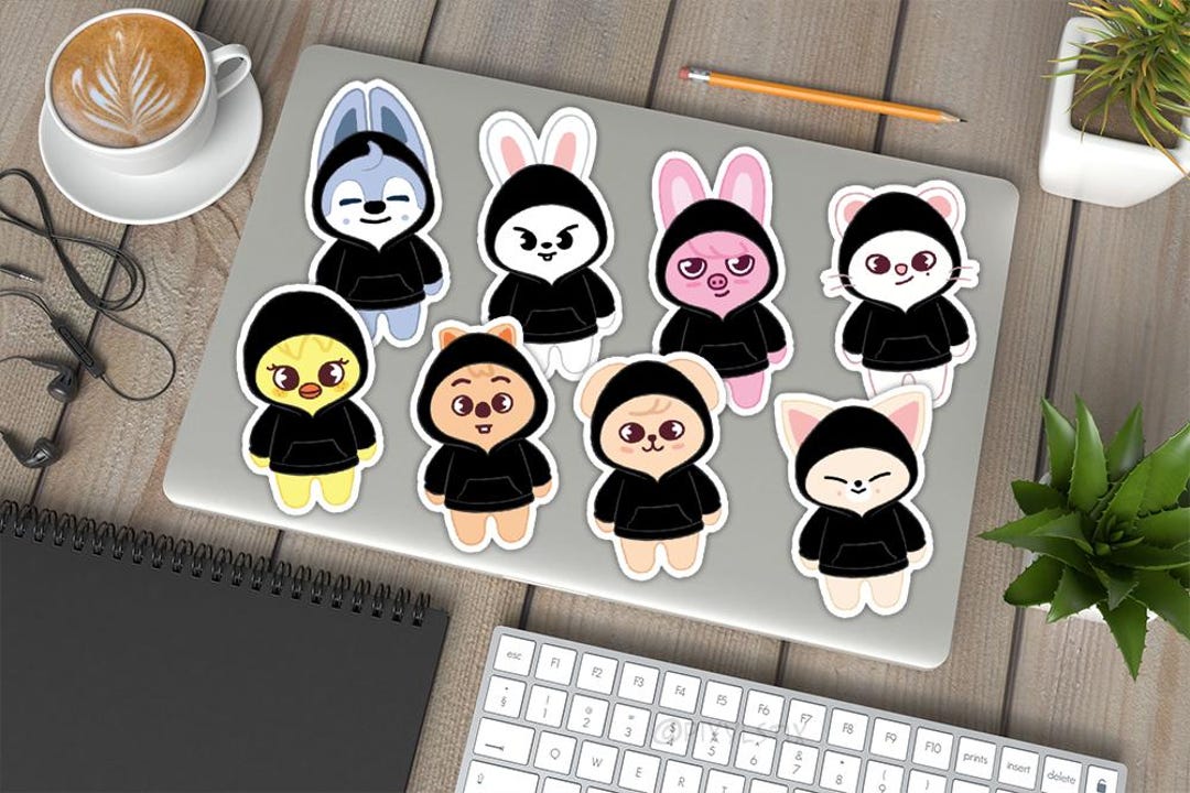SKZ Stray Kids Skzoo Character Hoodie Sticker | Laminated Die Cut Vinyl ...