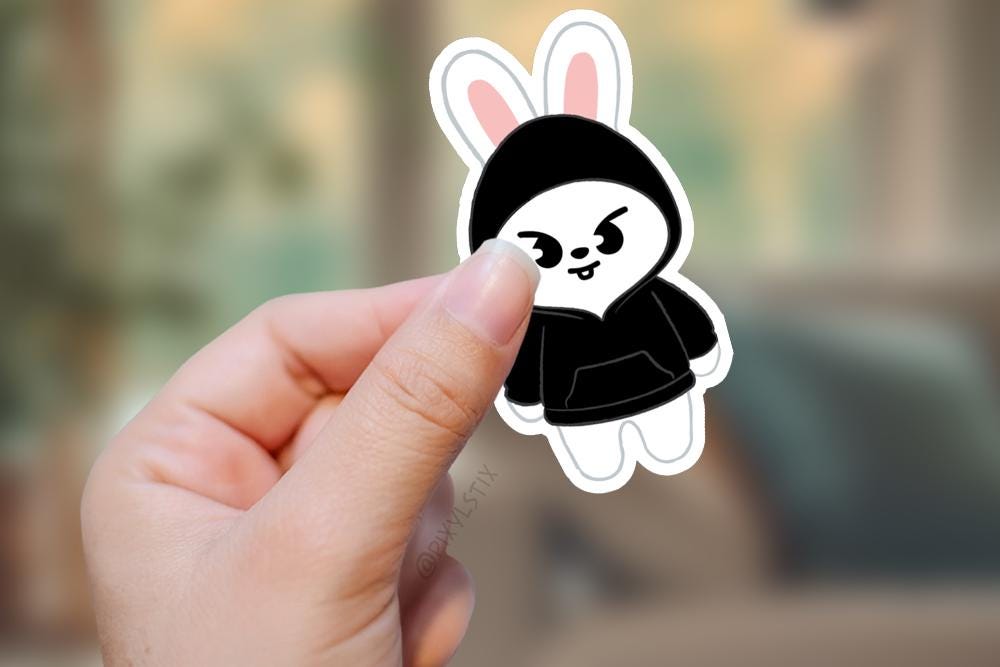 SKZ Stray Kids Skzoo Character Hoodie Sticker | Laminated Die Cut Vinyl ...
