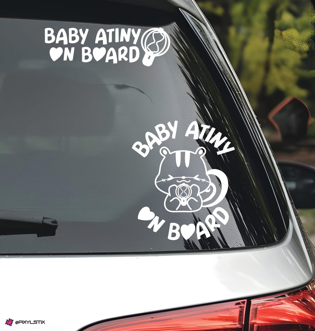 ATZ Ateez Aniteez 'baby Atiny on Board' Vinyl Decal | Removable ...