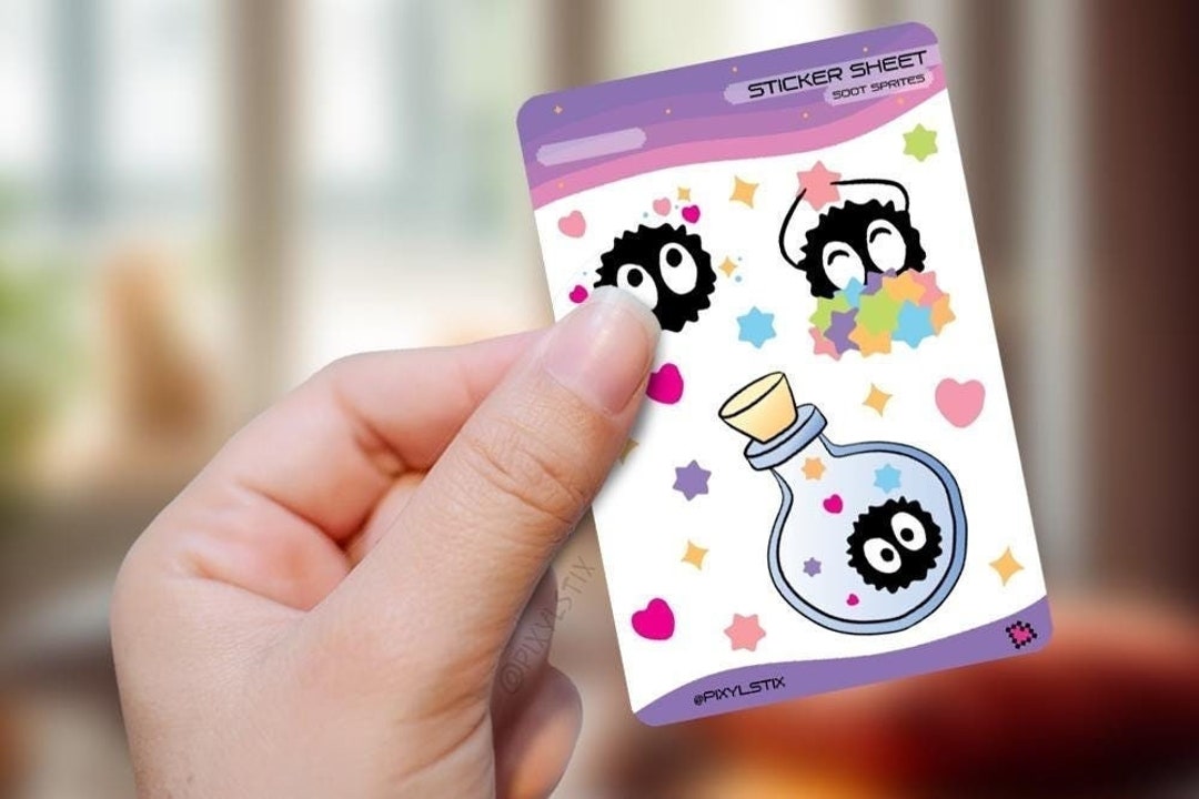 Soot Sprite Sticker Sheet | Laminated Die Cut Vinyl | Anime Scrapbook ...