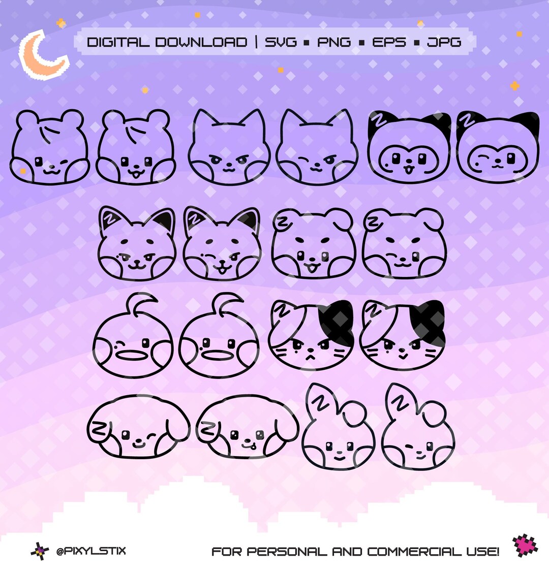 ZB1 Zerobaseone Zeroni Face Expressions Vector Files | Svg, Png, Jpg ...